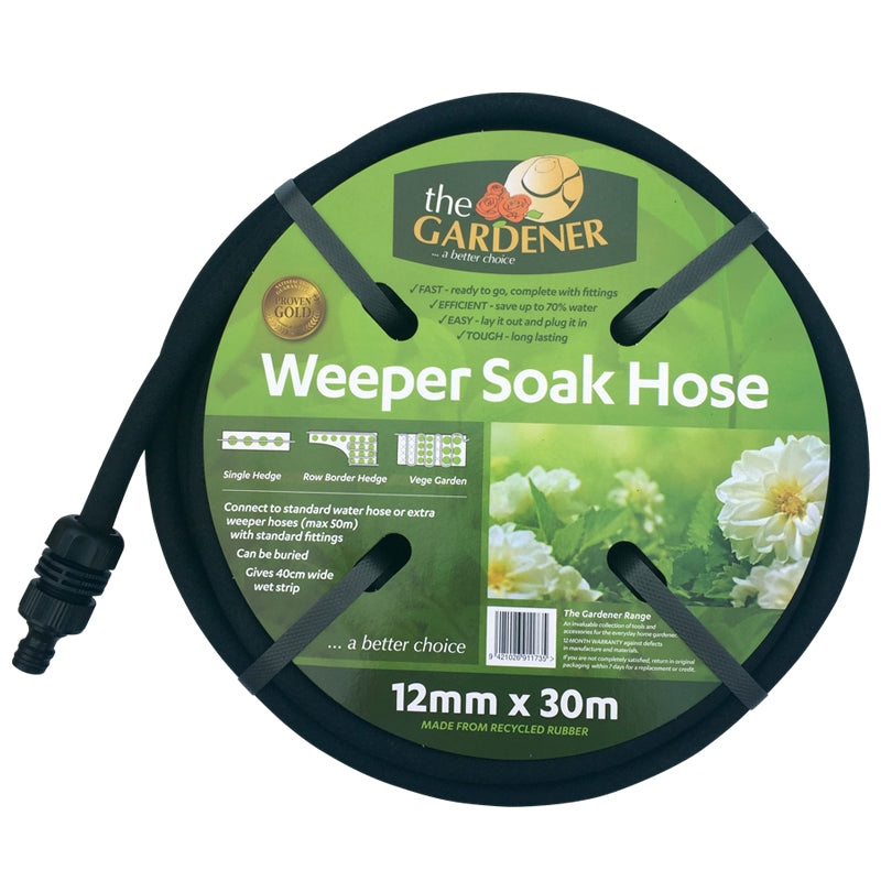 30m Weeping Soak Hose with Fittings – The Gardener Online